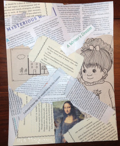 Using Book Paper in Mixed Media - In A Tickle