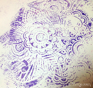 Using Embossing Folders in Gelatin Prints - In A Tickle